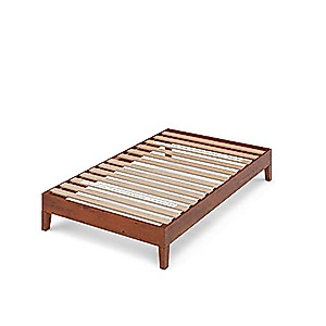 ZINUS Wen Deluxe Wood Platform Bed Frame / Solid Wood Foundation / Wood Slat Support / No Box Spring Needed / Easy Assembly, Twin