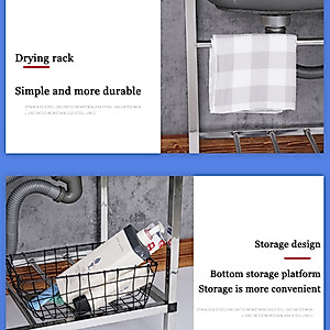 Kitchen Sink for Washing Single Bowl 304 Stainless Steel Utility Sinks Freestanding Outdoor camping dish washing station with Console & Stand for Indoor Garage Kitchen Laundry Room ( Size : 70*46*75cm