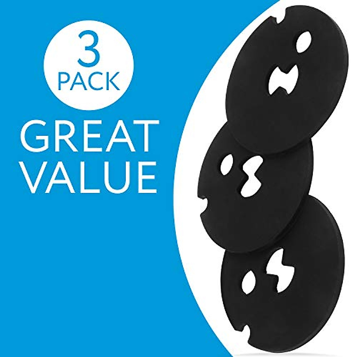 Impresa Water Softener Venturi Gasket Replacement Pack of 3, Kenmore Part Number 720436, Compatible with Whirlpool, Kenmore, Kenmore Elite & Ecodyne, Kenmore Water Softener Parts Replacement