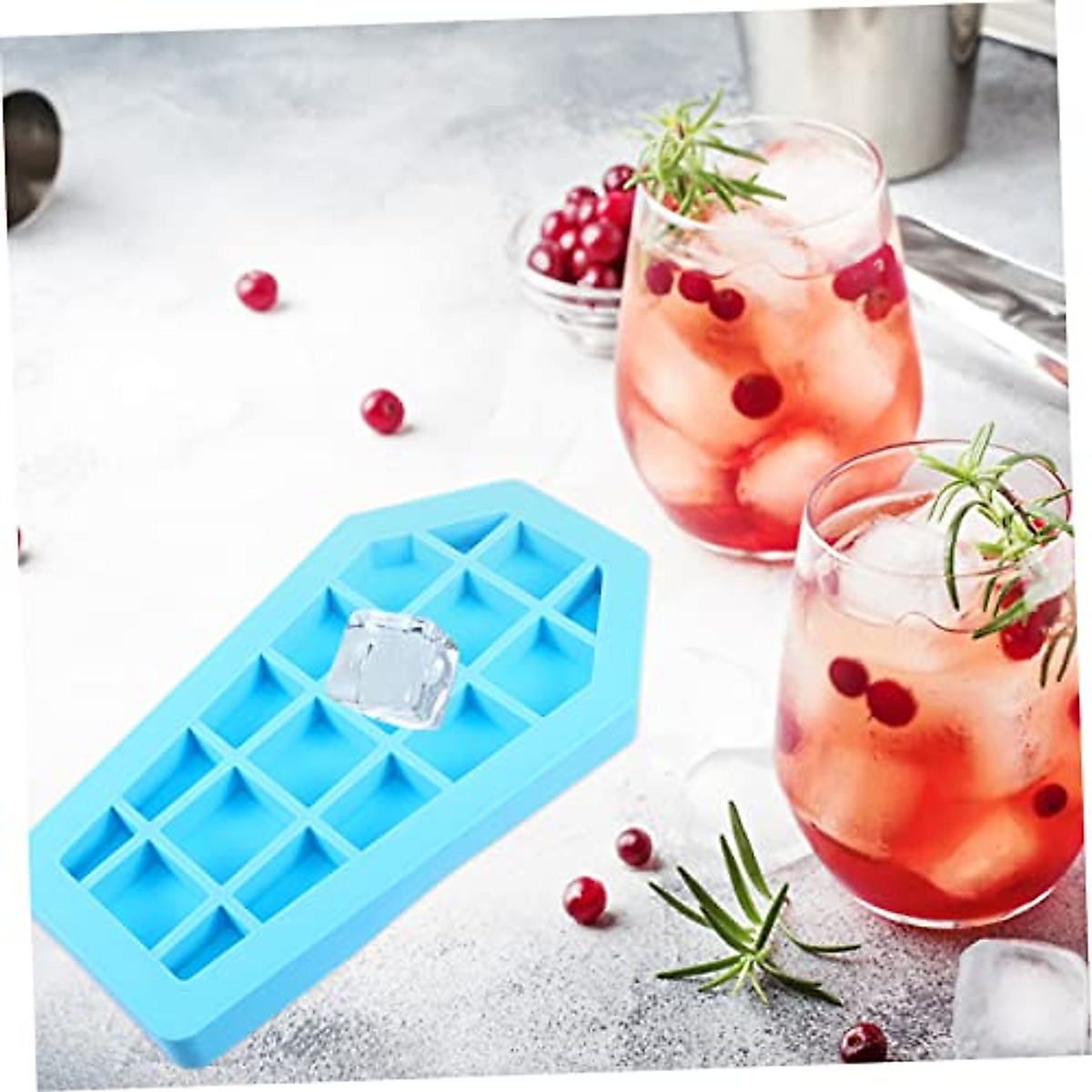 TEHAUX Box Coffin Epoxy Mold Resin Mold Tray Mold Tuile Molds Silicone Storage Box Resin Juice Ice Cube Silicone Ice Cube Tray Silicone Epoxy Mold DIY Handmade Tool Coffin Case Mold Blue
