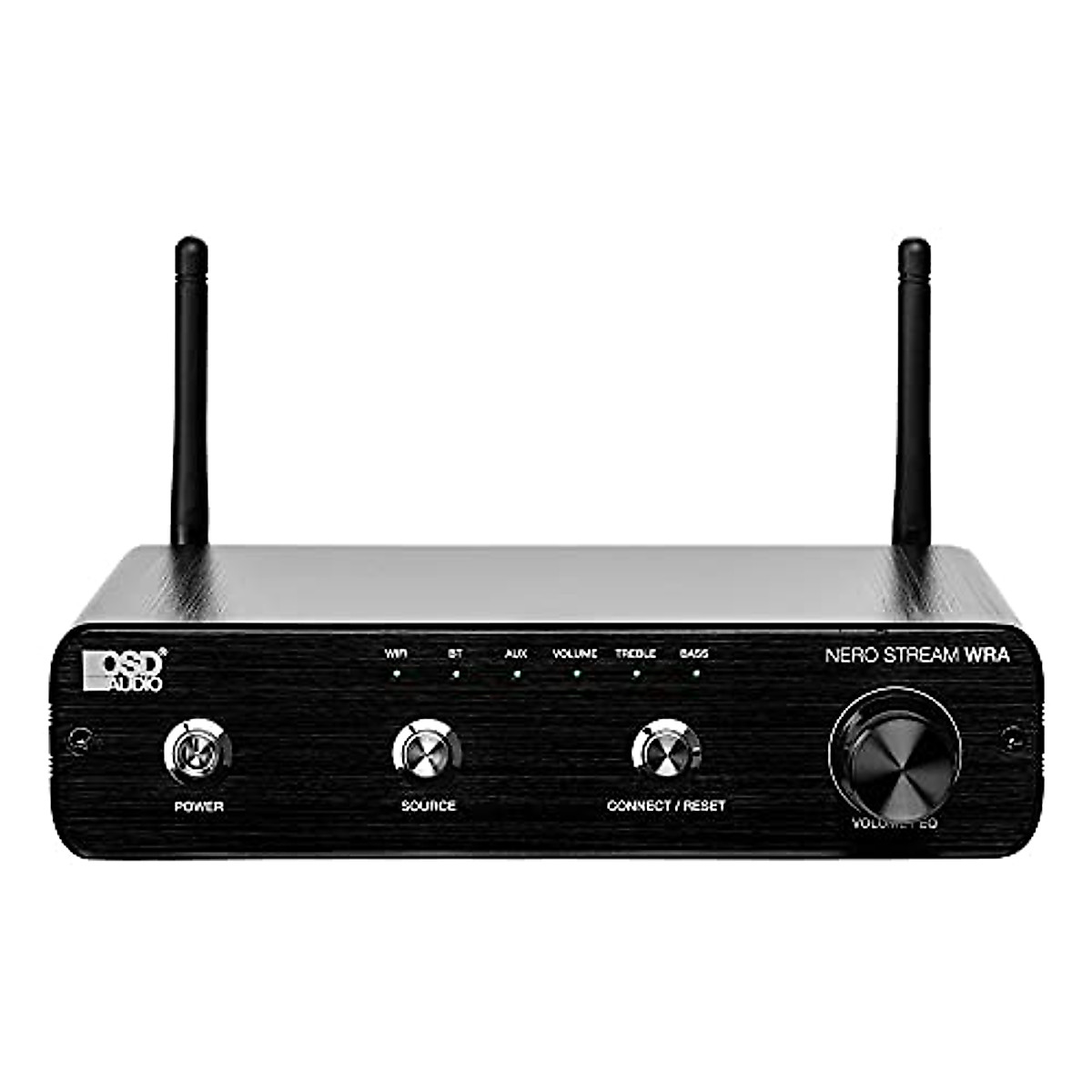 OSD Outdoor Amplifier WiFi Bluetooth Streaming Class D (100W x 2) Stereo Amp, Free iOS/Android app, EQ Adjustment IP64 Nero Stream WRA
