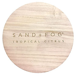 Sand + Fog Scented Candle - Tropical Citrus Additional Scents and Sizes 100% Cotton Lead-Free Wick Luxury Air Freshening Jar Candles Perfect Home Decor for Your Cocktail Table 34 oz, Orange,Violet