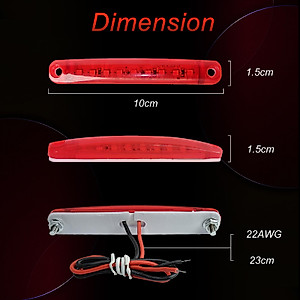 VVFLED 4Pcs Boat Navigation Lights, Stern Lights for Boats, Marine Led Strip Lights for Boat Lights Bow and Stern for For Yacht Fishing Pontoon Boat Sailboat Kayak Bass Boat Vessel(Red & Green)