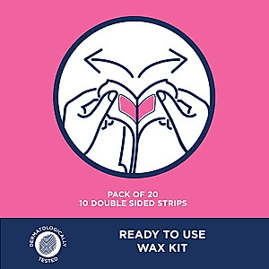 Veet Hair Removal Wax Strips- Botanic Inspirations Easy- Gelwax Technology, Sensitive Formula Hair Remover Wax Strip Kit with Argan Oil, 20 wax strips with 4 wipes (Pack of 3)