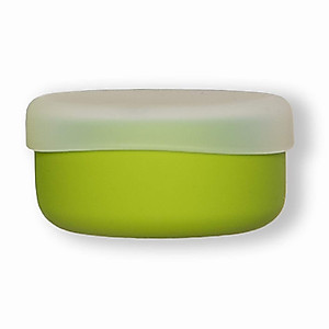 modern-twist Snack Set, Food-Grade Silicone, Waterproof, Dishwasher, Freezer Safe, Reusable Snacking Bowl & Lid – Green, 7 fl. Oz