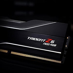 G.SKILL Trident Z5 Neo RGB Series (AMD Expo) DDR5 RAM 64GB (2x32GB) 6000MT/s CL30-40-40-96 1.40V Desktop Computer Memory UDIMM - Matte Black (F5-6000J3040G32GX2-TZ5NR)