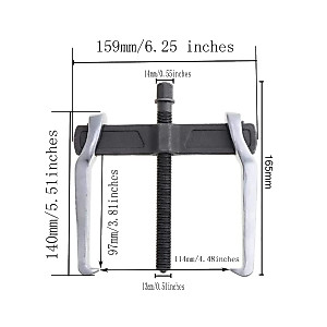 MANNIFEN CR-V Single Hook Two Claws Puller Separate Lifting Device.TAO+ Stores Offer 4 Different Sizes of jaw Puller for You to Choose to Deal with