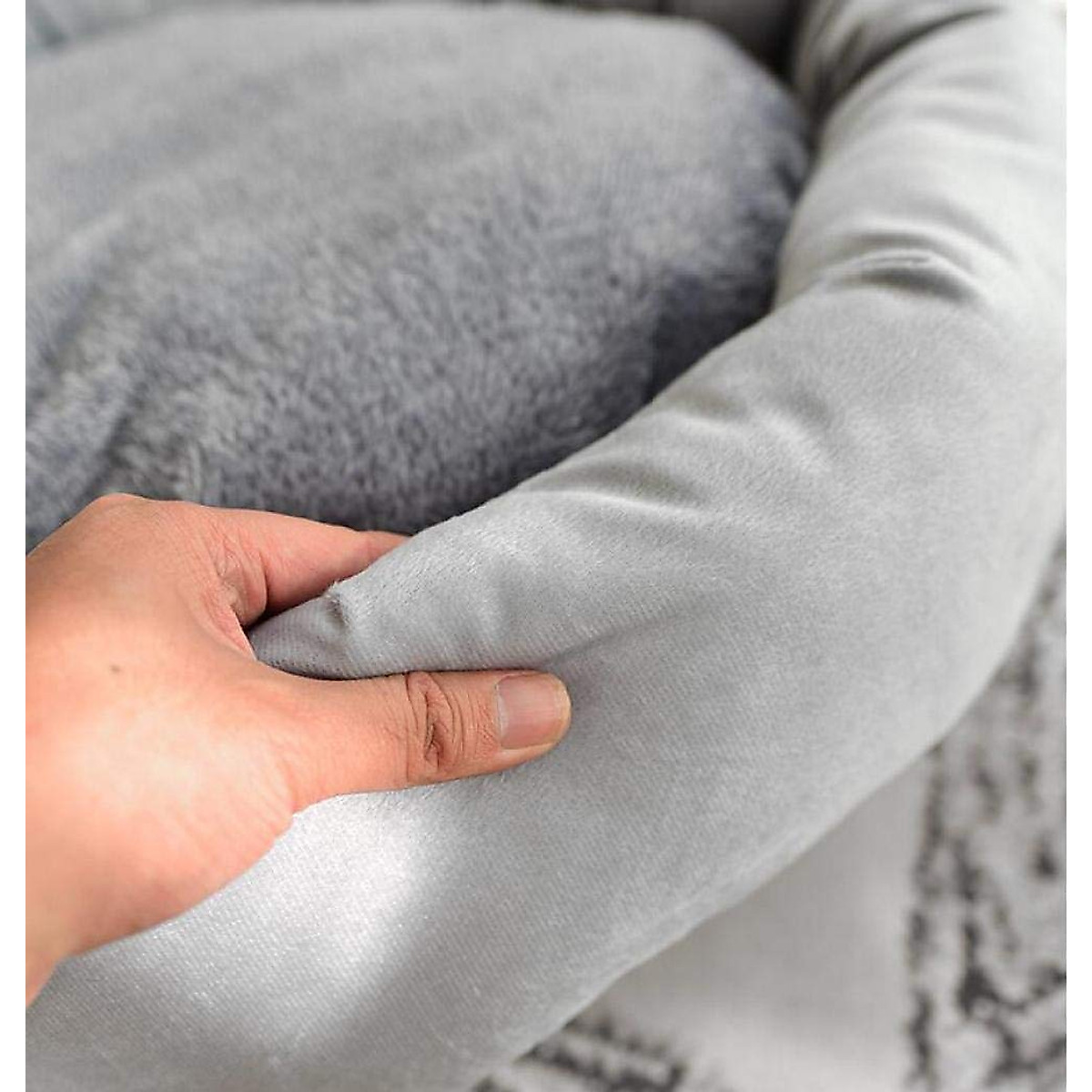 Bed Cat Bed Round Winter Warm Dog Cat Bed Plus Velvet Sleeping Pad Cat Supplies Kennel Removable Mat 1Pcs M