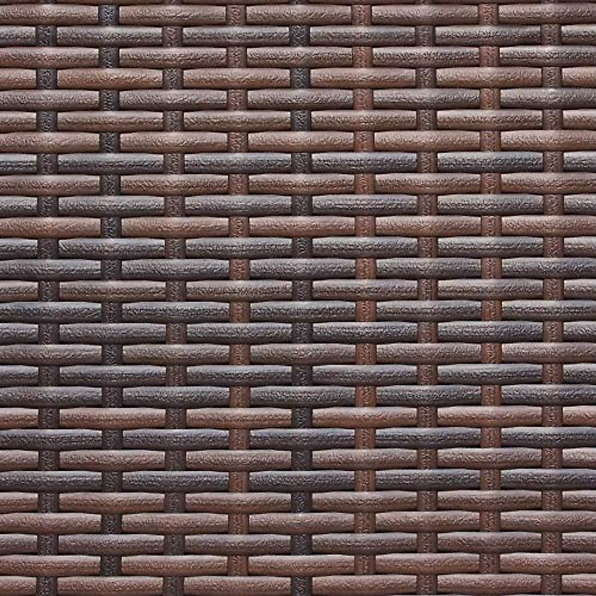 Wicker Repair Kit, Synthetic Embossing Rattan Fix Material Vinyl Plastic Waterproof Flat Ribbon for Garden Patio Furniture and Rattan Chair Sofa Basket Replacement-1/2 Pounds 120Ft Gradiant Coffe