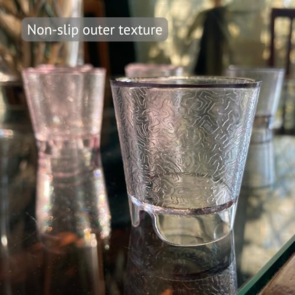 bicé BiceCrystal Drinking Cups, Dishwasher Safe, Unbreakable, Environment-Friendly | 100% Recyclable Drinking Glass | Sustainable Tumbler, Made in Italy, 40cl, Transparent (3cl (1.01 fl oz))