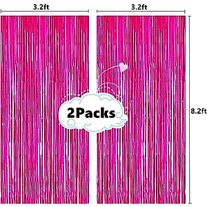 Barbie Bachelorette Party Decorations Valentine's Day Decorations Pink Princess Birthday Party Decorations Girl Barbie Princess Party Decorations Hot Pink and White Balloons Garland