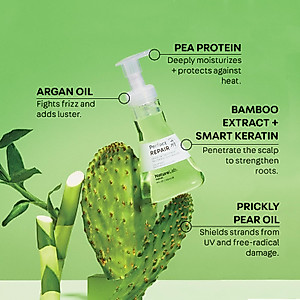 NATURELAB. TOKYO Perfect Repair Leave-In Treatment: Leave-In Foam Hair Treatment to Repair Dry, Damaged, Color Treated Hair I 4.9 FL OZ / 145 ml