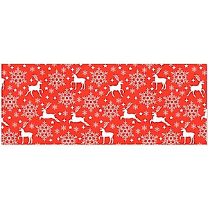 OTVEE 3 Rolls Birthday Wrapping Paper Roll - Christmas Deer and Snowflakes Design Gift Wrapping Paper for Christmas, Bridal, Holiday, Party, Baby Shower - 58 x 22.8 inch