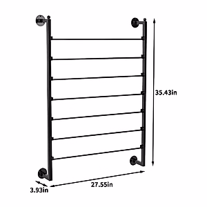 ikare Ribbon Storage Organizer,Wall Mounted Ribbon Organizer,Wrapping Paper Rack,7-Layer Metal Ribbon Storage for Craft Room,Flower Shop,Christmas Gift Wrapping Paper