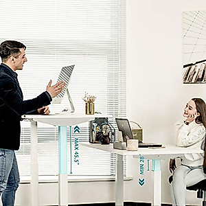 ALFA FURNISHING Quick Install Standing Desk Frame Dual Motor Electric Sit to Stand Desk Base Stand Up Desk Legs for 43-79 Inch Desktop, with 4 Pre-Set Memory (Frame Only)