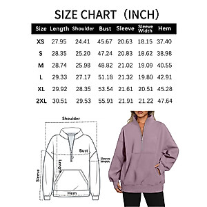 AUTOMET Women's Half Zip Oversized Sweatshirts Fleece Pullover Long Hoodies Casual Mock Turtleneck Sweaters with Pockets GreyGreen L