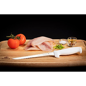 Mundial 5600 Series 8-Inch White Handle W5613-8 8" Narrow Flexible Fillet Knife