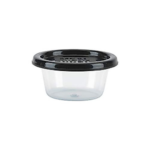 Goodcook Microwavable and Freezer Safe Meal Prep Bowl, 10 Pack, Black, 4 cups