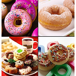 Ozera Silicone Mini Donut Pan, 18 Cavity Doughnut Baking Mold Tray - Muffin Cups, Cake Mold, Biscuit Mold