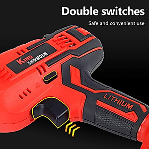 Reciprocating Saw with 2 Batteries, 4 PCS Saw Blades, Ideal for Wood and Metal Cutting, 21V 2000mAh Cordless Saw Electric Saw