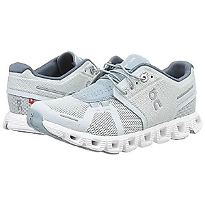 ON Women's Cloud 5 Sneakers, Surf/Cobble, Blue, 9.5 Medium US