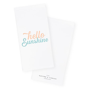 The Cotton & Canvas Co. Hello Sunshine Soft and Absorbent Kitchen Tea Towel, Flour Sack Towel and Dish Cloth