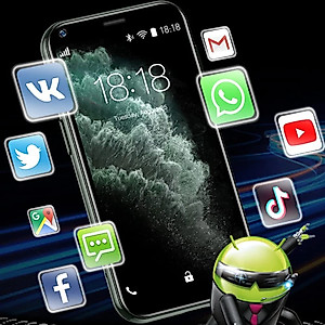 SOYES XS11 3G Mini Smartphone 2.5Inch WiFi GPS China Mobile 1GB RAM 8GB ROM Quad Core Android Cell Phones 3D Glass Slim Body HD Camera Dual Sim Google Play Cute Smartphone (Green)