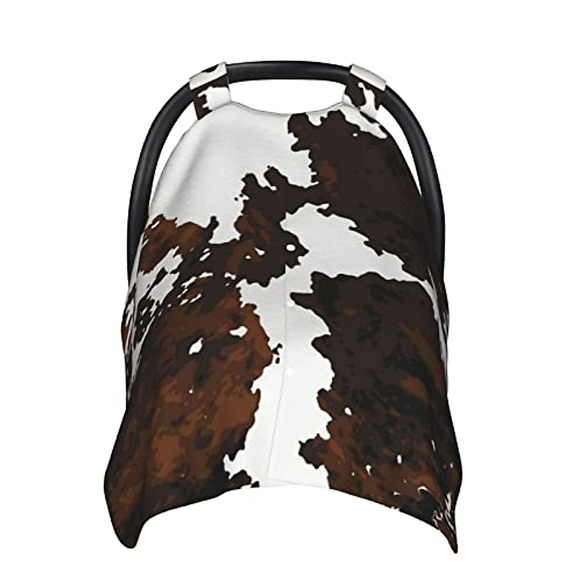 Baby Car Seat Covers for Babies – Carseat Cover Winter Baby Multiuse Nursing Covers for Breastfeeding Carseat Canopy Cover, Infant Car Seat Cover for Boys and Girls.（Brown Cowhide Cow Print）