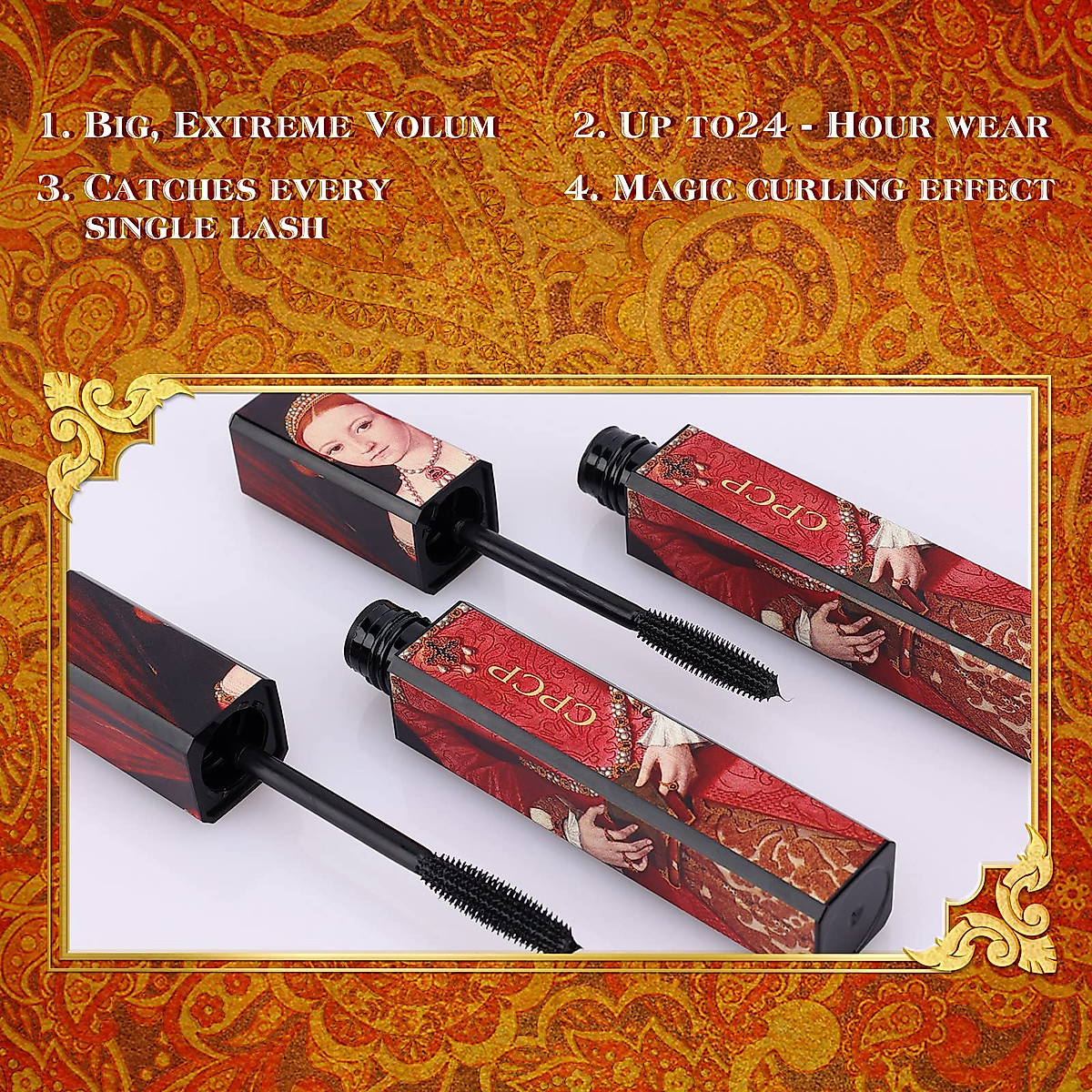 Princess Isabella Mascara, HOFASON 4D Silk Fiber Lash Mascara Waterproof Long Lasting Makeup, Natural Extension Mascara Black Volume and Length, Thick Thickening and Lengthening Voluminous Eyelashes