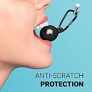 Airtag Holder, Airtag Case, Air tag Holder, Airtag Accessories, Airtag Key Ring, Airtag Keychain, Silicone Airtag Case, 2 Pack – Grey, Black