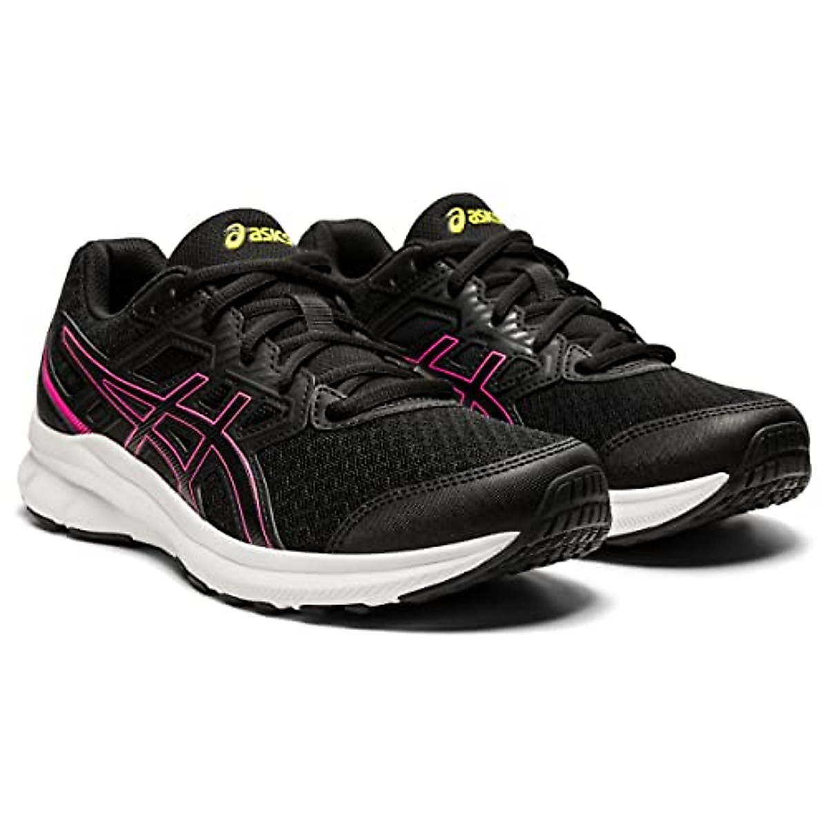 ASICS Women's Jolt 3 Running Shoes, 9.5, Black/HOT Pink
