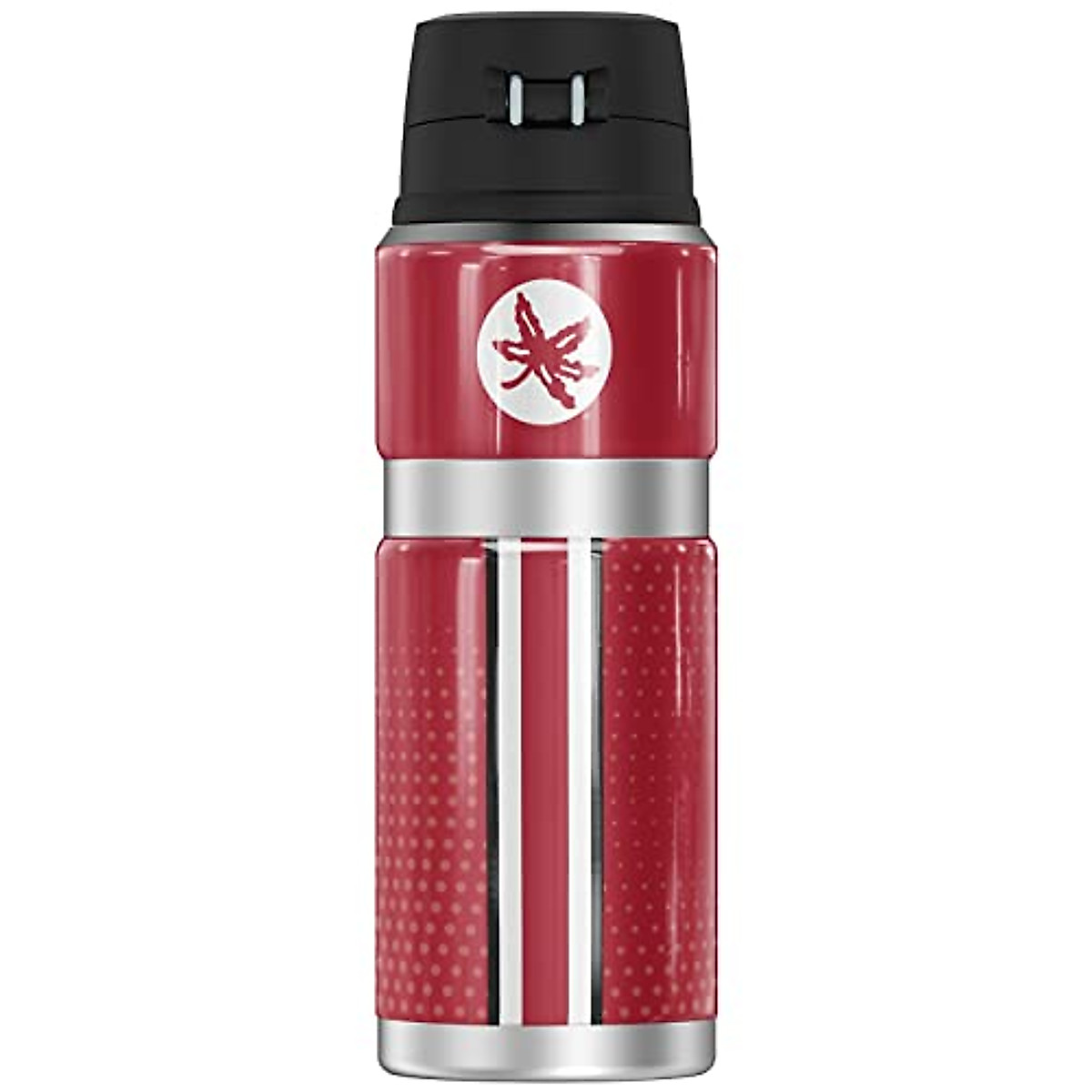 THERMOS The Ohio State University OFFICIAL Circle Dots STAINLESS KING Stainless Steel Drink Bottle, Vacuum insulated & Double Wall, 24oz