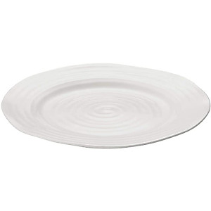 Portmeirion Sophie Conran White Salad Plates | Set of 4 | Dinner, Pasta, and Appetizer Plates | 8 Inch | Made from Porcelain | Microwave and Dishwasher Safe
