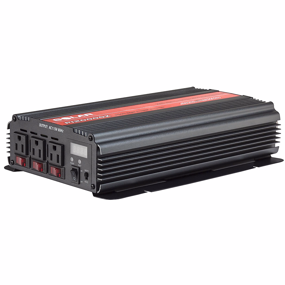 Clore Automotive SOLAR PI20000X 2000W Triple Outlet Power Inverter