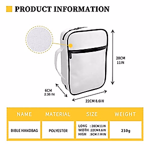 Buybai Bible Cover, Large Carrying Book Case Church Bag Bible Protective with Handle, Blue Ocean Dolphin Printed