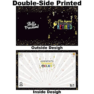 Retirement Party Decorations, Giant Guest Book, Jumbo Greeting Card, Signature Board, Farewell Sign in Poster, Retired Party Supplies Favors Leaving Gifts for Office Colleague Friends Parents Husband Wife Women Men Co-Worker - 14 x 22 Inches, Unframed