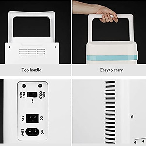 ROLTIN Portable Small Fridge 10 Litre Cooler And Warmer Mini Fridge For Bedrooms, Car, Drinks, Beauty, Skincare, Travel, AC/DC(Color:White) (White)