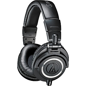 Audio-Technica ATH-M50x Monitor Headphones (Black) (w/Hard Case)
