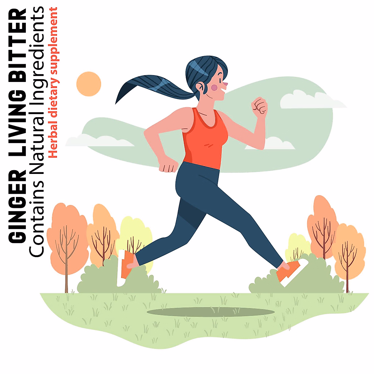 Herboganic Ginger Living Bitters | All Natural Living Bitters | 16 oz