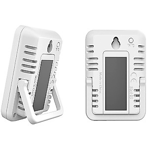 2 Pack Indoor Thermometer Digital Hygrometer for Home, Temperature Humidity Sensor with Air Comfort Indicator & 24H Max Min Records, Backlight Display Room Thermometer Humidity Meter Gauge (White)