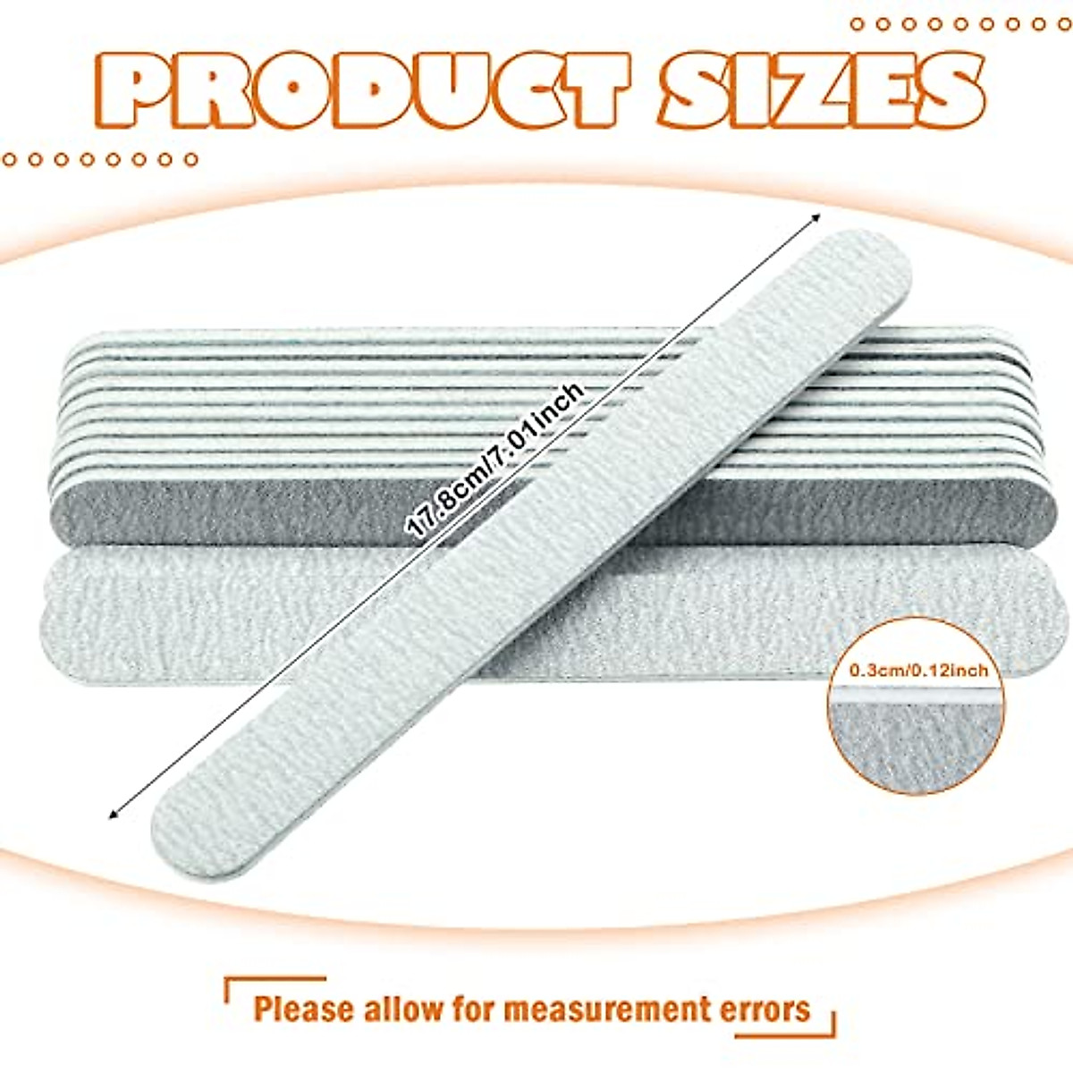 100 Pcs Grit Nail Buffers Files 100/180 Emery Board Double Sided Manicure Pedicure Tool Nail Buffering Files Fingernail Files for Women Men Nails Home Salon Supplies