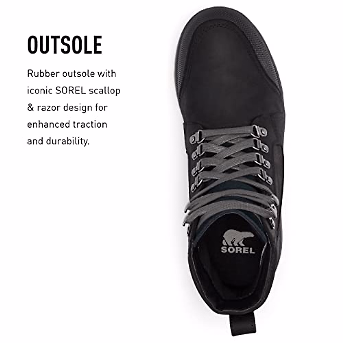 Sorel Men's Ankeny II Mid Waterproof Boot - Black, Coal - Size 9