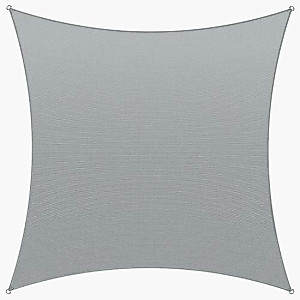 Amgo 14' x 16' Grey Rectangle Sun Shade Sail Canopy Awning ATAPR1416, 95% UV Blockage, Water & Air Permeable, Commercial and Residential (We Customize)