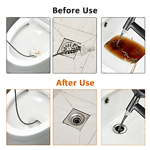 DR.PEN 32FT Drain Auger, [Easy to Use & Highly efficient] Flexible Plumbing Snake Drain Clog Remover, Drain Clog Remover for Kitchen, Bathroom and Shower Sink, Comes with Work Gloves and Floor Drain