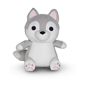 Avocatt Gray Wolf Plush Toy - 10 Inches Plushie Stuffed Animal - Hug and Cuddle with Squishy Soft Fabric and Stuffing for Boys and Girls
