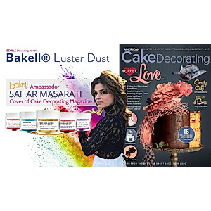BAKELL Edible Luster Dust & Paint | Rose Gold LUSTER DUST Edible Powder | KOSHER Certified | Halal Certified Paint, Powder & Dust | 100% Edible & Food Grade| Cakes, Vegan Paint & Dust (Rose Gold)