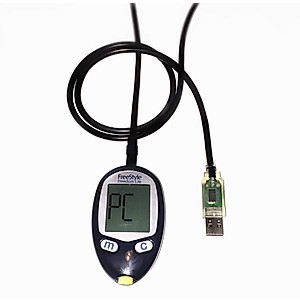 EZSync USB Cable for Abbott Co-Pilot Freestyle Glucose Diabetes Meters, Works with Tidepool, EZSync002B