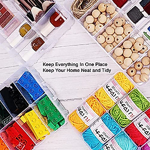 Quefe 8-Tier Stackable Storage Container Box with 80 Compartments, Plastic Organizer Box for Organizing Washi Tape, Embroidery Accessories, Threads Bobbins, Kids Toy