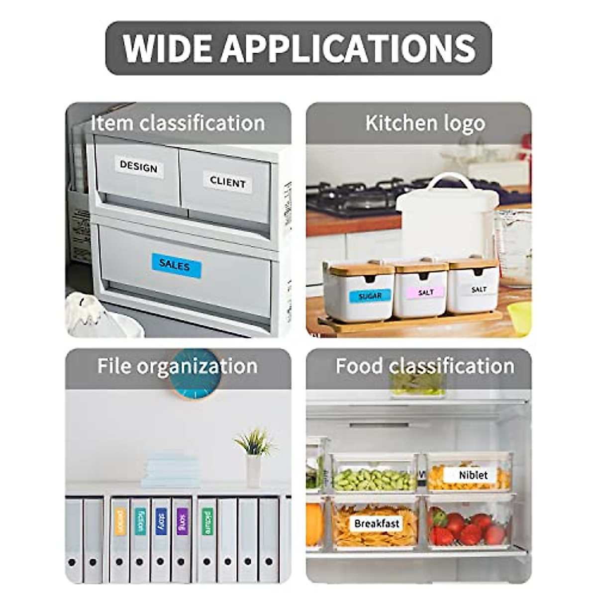 iEager L13 Label Maker, Label Printer with Tape, Wireless Mini Label Printing Machine, Thermal High Speed Printing, White, Compatible with iOS & Android