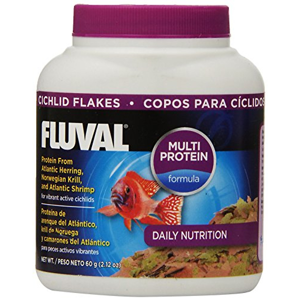 Fluval Cichlid Flakes 60gm, 2.12-Ounce
